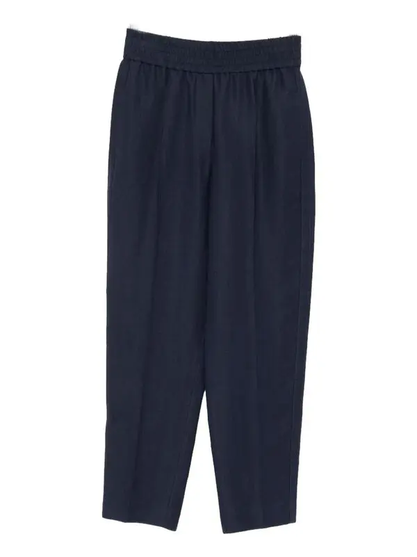 Brunello Cucinelli Linen Blend Trousers - Blue