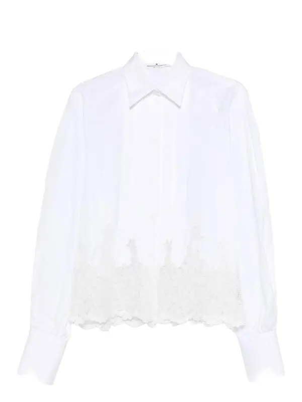 Ermanno Scervino Cotton Embroidered Shirt - White