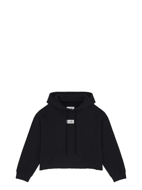 MAISON MARGIELA Logo Cotton Hoodie - Black