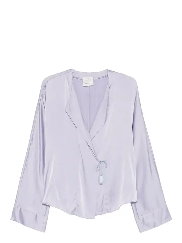 FORTE_FORTE Silk Satin Shirt - Lilac