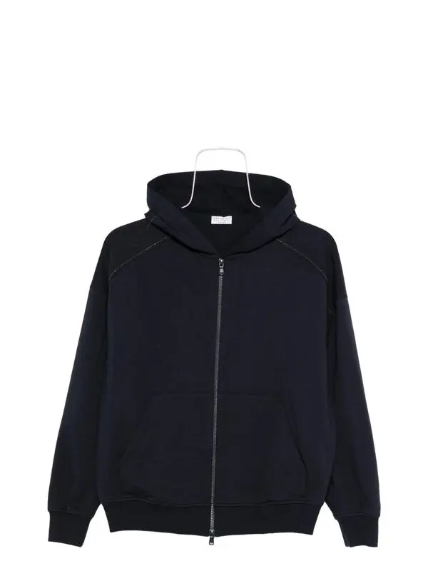 Brunello Cucinelli Cotton Hoodie - Blue