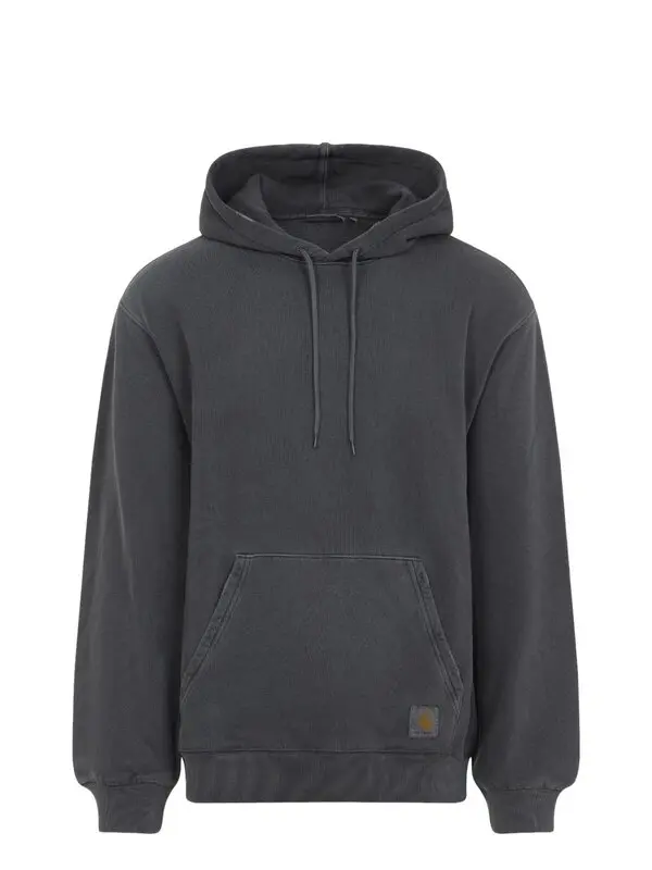 Carhartt Work In Progress Logo Cotton Hoodie - Black