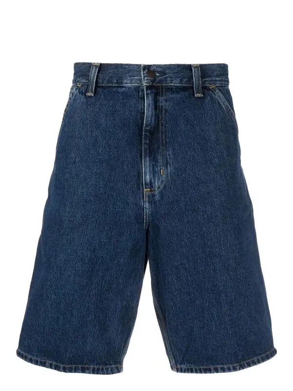 Carhartt Work In Progress Denim Cotton Shorts - Blue