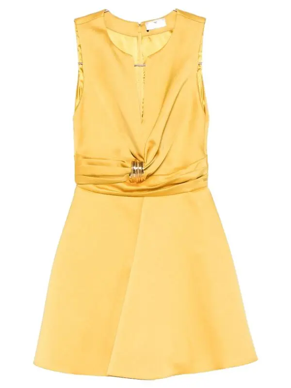 Elisabetta Franchi Sleeveless Short Dress - Yellow