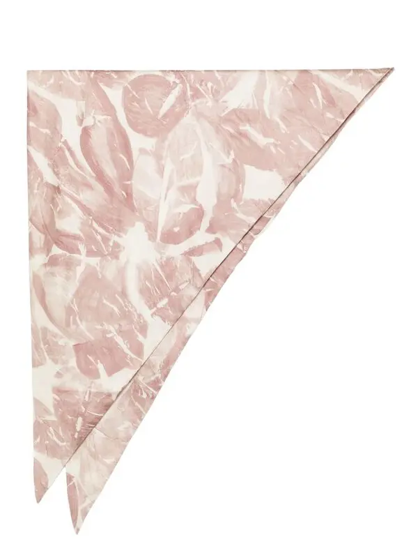 ALYSI Printed Silk Foulard - Powder