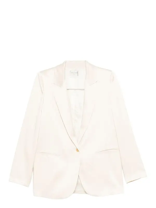 FORTE_FORTE Single Breasted Blazer - White