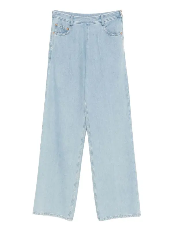 FORTE_FORTE High-waisted Denim Jeans - Clear Blue