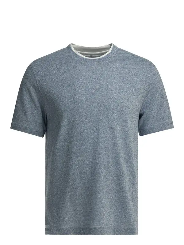 Brunello Cucinelli T Shirts - Light Blue