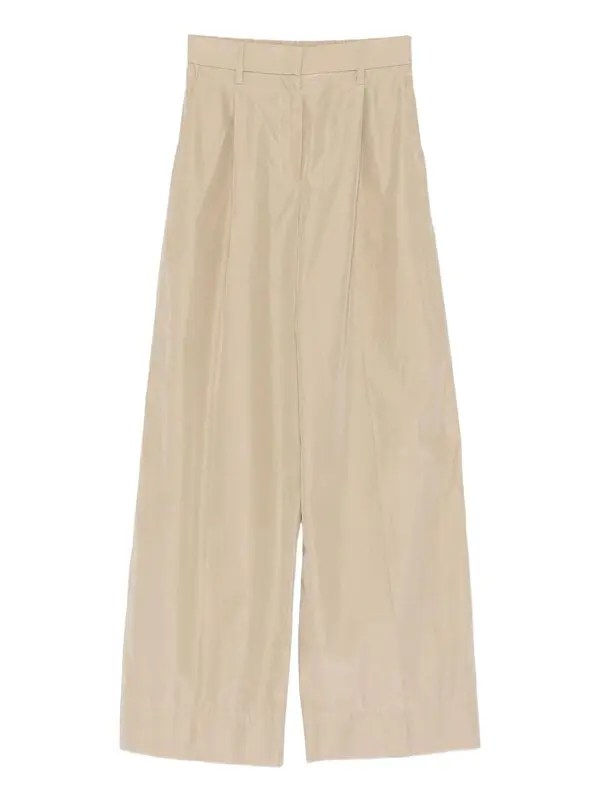 FORTE_FORTE Cotton-blend Pants - Beige