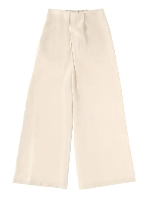 ALYSI Tailored Silk Trousers - Ivory