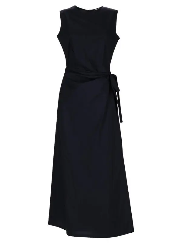 Aspesi Midi Dress With Draped Detail - Blue