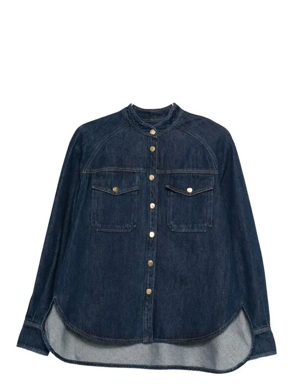 FORTE_FORTE Cotton Denim Shirt - Blue