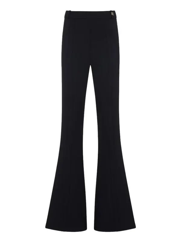 Elisabetta Franchi Flared Leg Trousers - Black