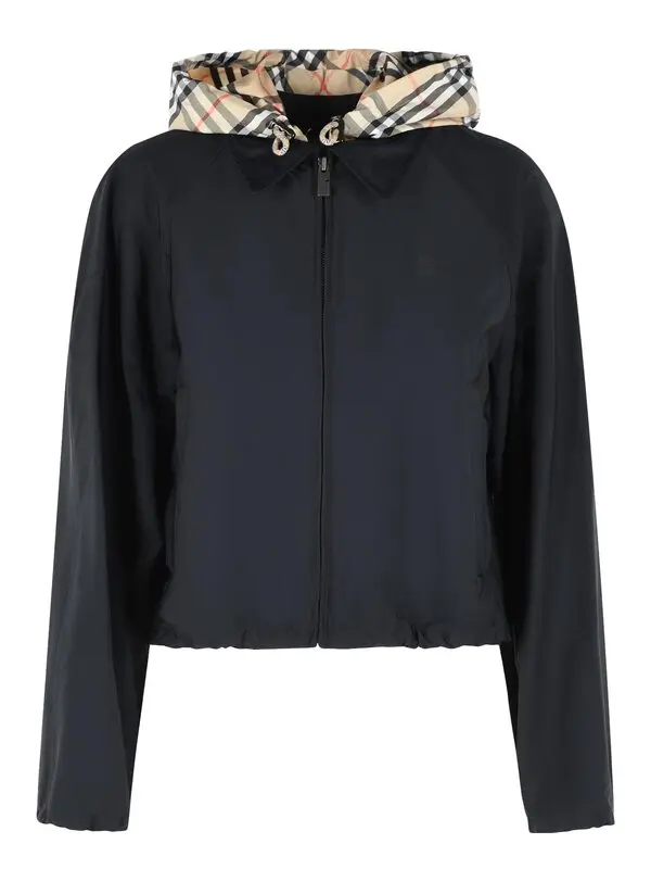 Burberry Polyamide Hooded Jacket - Black