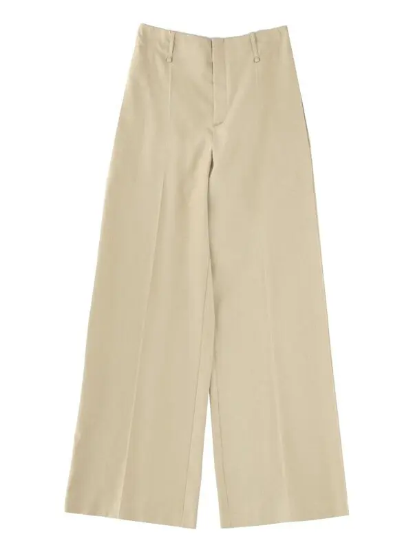 ALYSI Linen Blend Tailored Pants - Beige