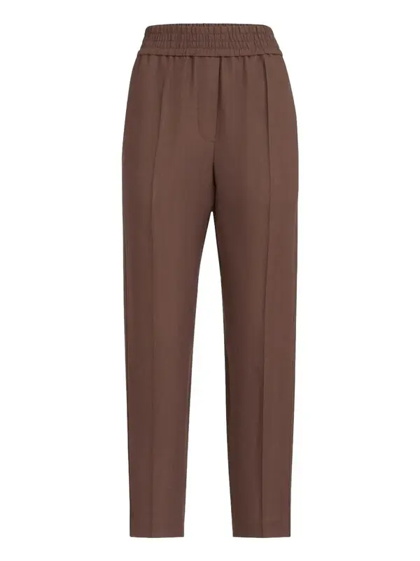 Brunello Cucinelli Linen Blend Trousers - Brown