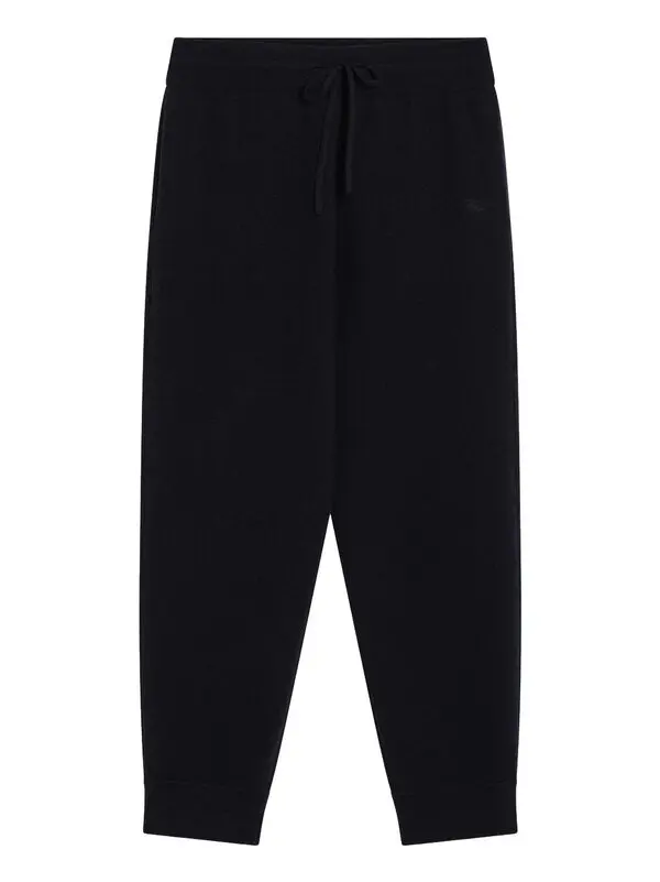 Burberry Navy Cashmere Blend Jogging Pants - Blue