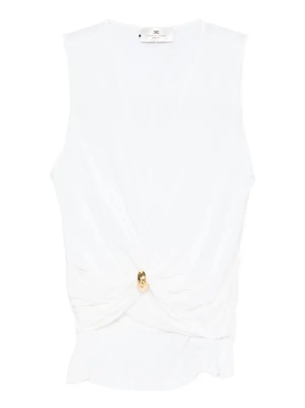Elisabetta Franchi Sleeveless Top - Ivory