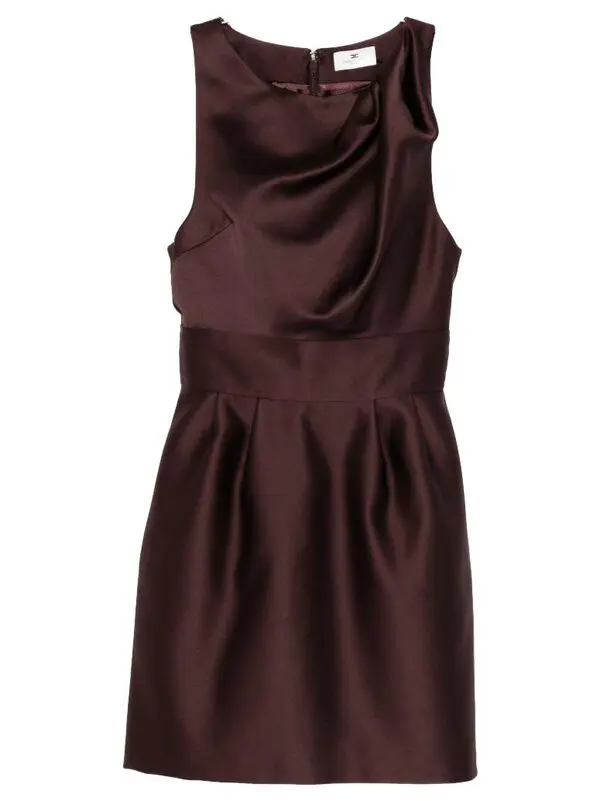 Elisabetta Franchi Sleeveless Short Dress - Brown