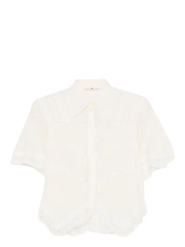 Ermanno Scervino Embroidered Cotton Shirt - White