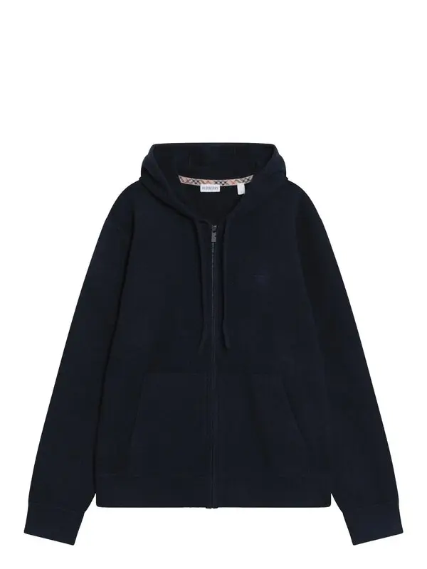 Burberry Zip Up Cashmere Blend Cardigan - Blue
