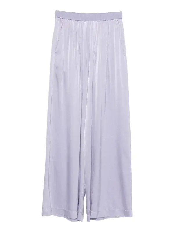 FORTE_FORTE Silk Satin Pants - Lilac