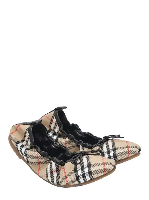 Burberry Check Ballet Flats - Beige