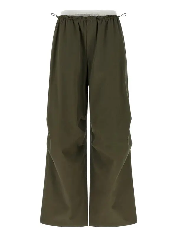 Alexander Wang Double Layer Waist Trousers - Green