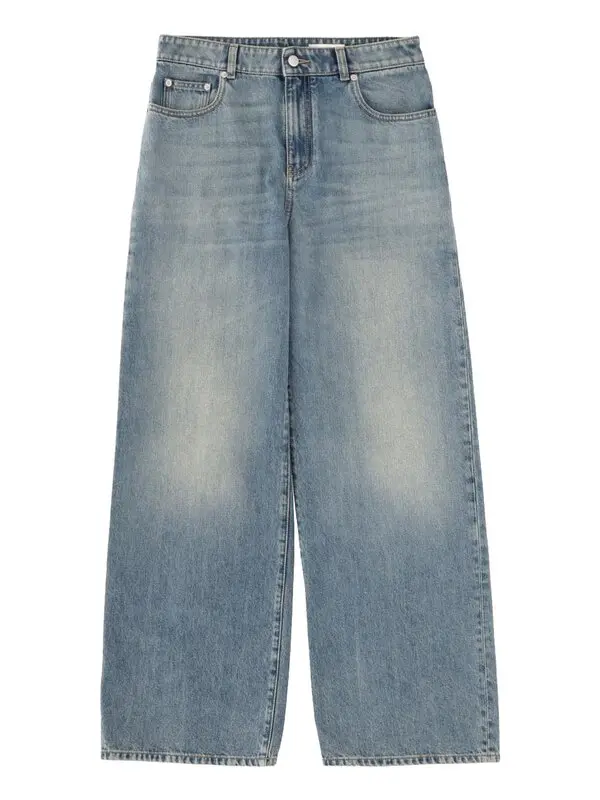 Alexander McQueen Wide Leg Jeans - Denim