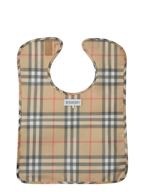Burberry Check Pattern Bib - Beige