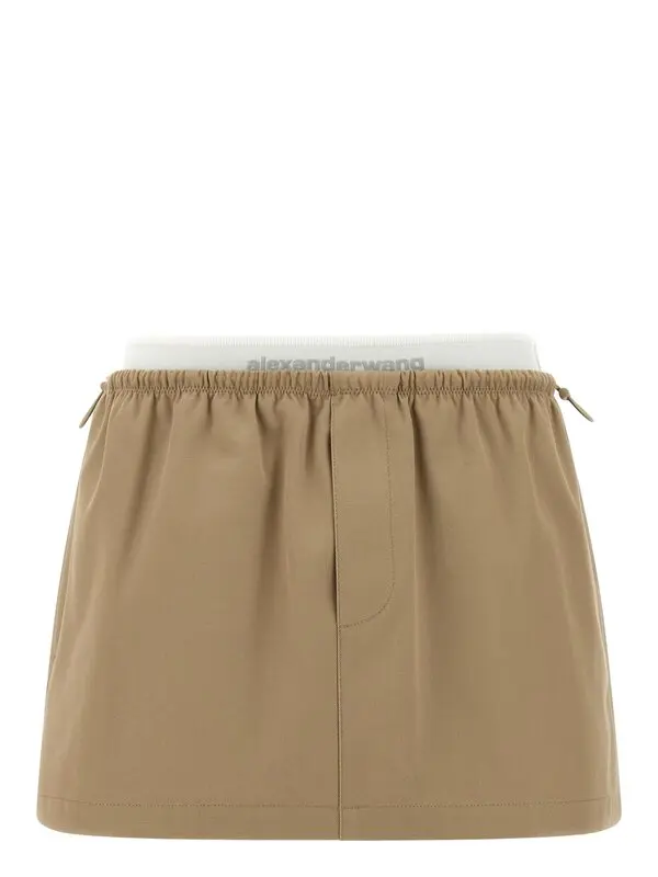 Alexander Wang Double Layer Waist Mini Skirt - Beige
