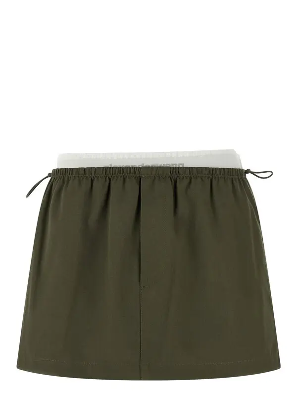 Alexander Wang Double Layer Waist Mini Skirt - Green