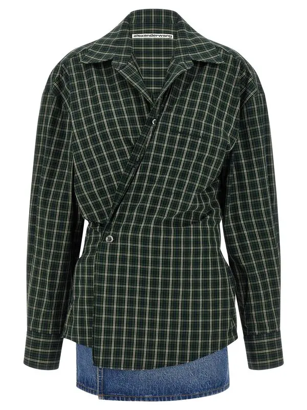 Alexander Wang Wallet Shirt Dress - Green
