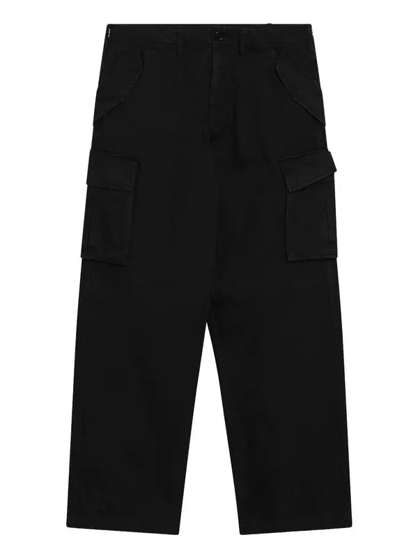 Burberry Cotton Cargo Trousers - Black
