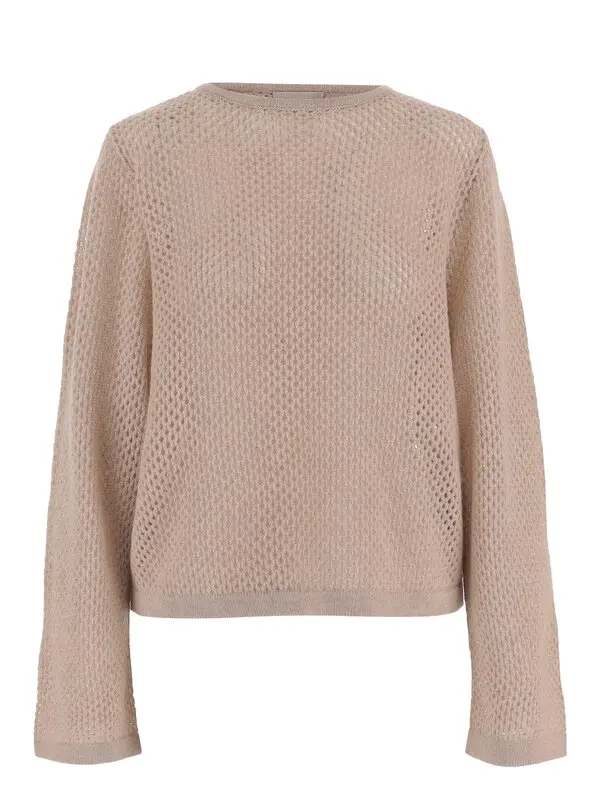 ALLUDE Wool And Cashmere Knit - Beige
