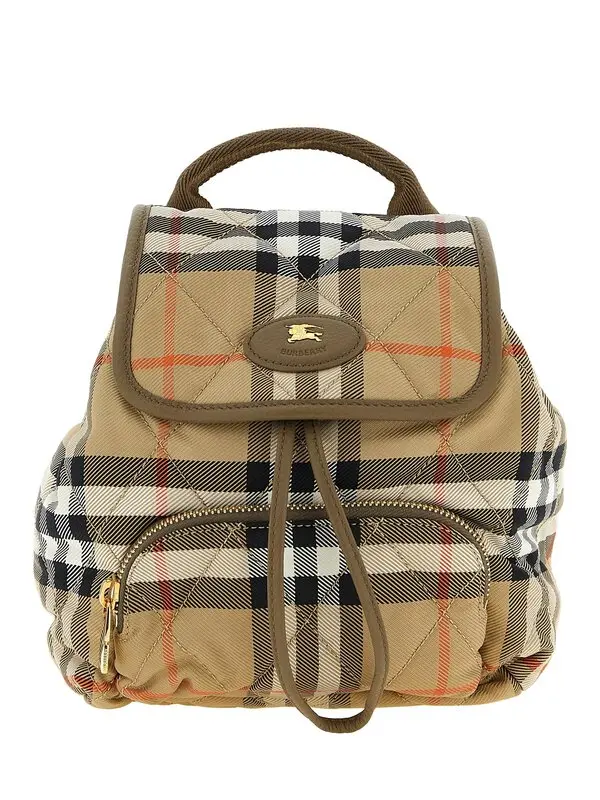 Burberry Horseshoe Mini Backpack - Beige