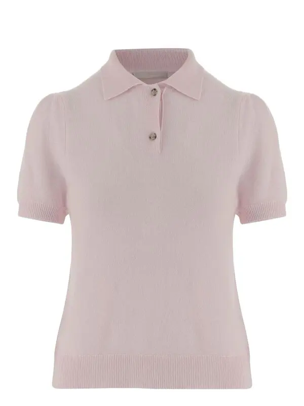 ALLUDE Cashmere Polo Shirt - Pink