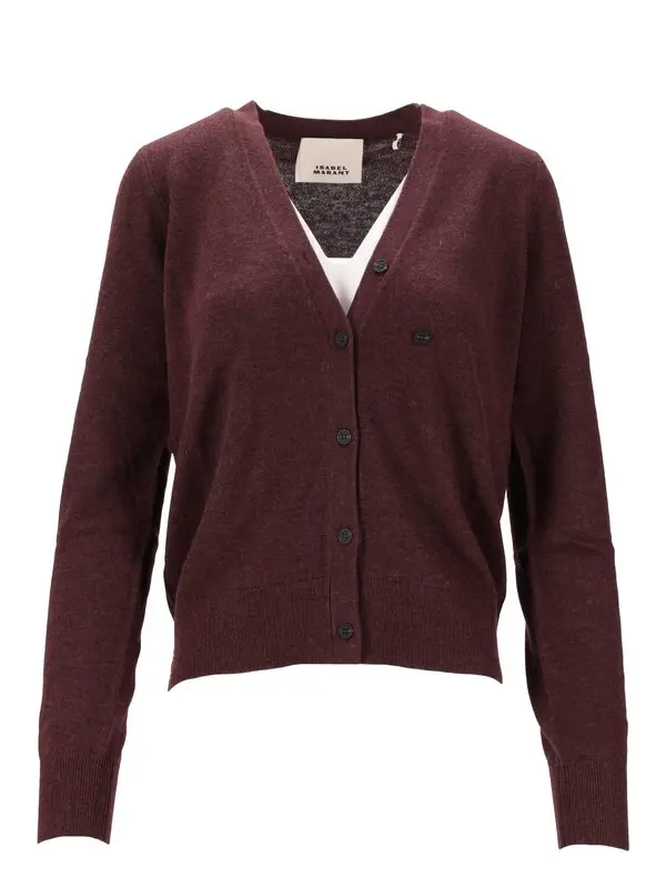 Isabel Marant Carline Cardigan - Burgundy