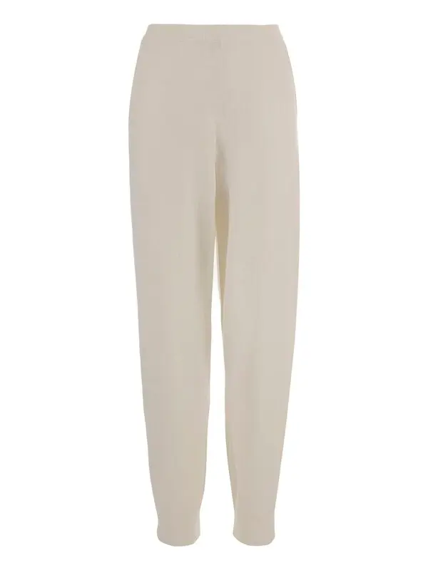 ALLUDE Wool And Cashmere Pants - White