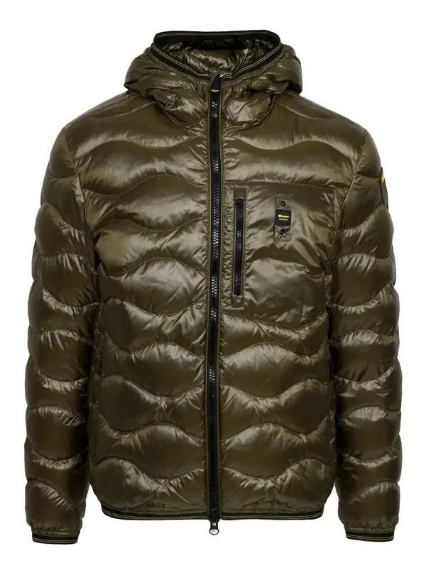 BLAUER. Quilted Down Padded Jacket - Verde Bosco