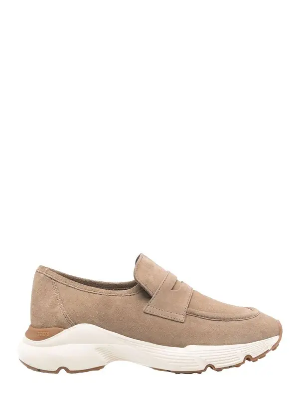 TOD'S Suede Leather Loafers - Marrone Chiaro