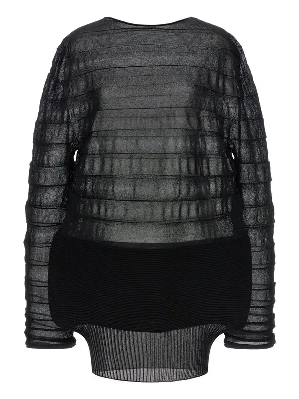 Issey Miyake Moving Knit Top - Black