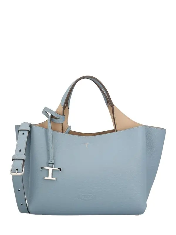 TOD'S Mini Leather Tote Bag - Clear Blue