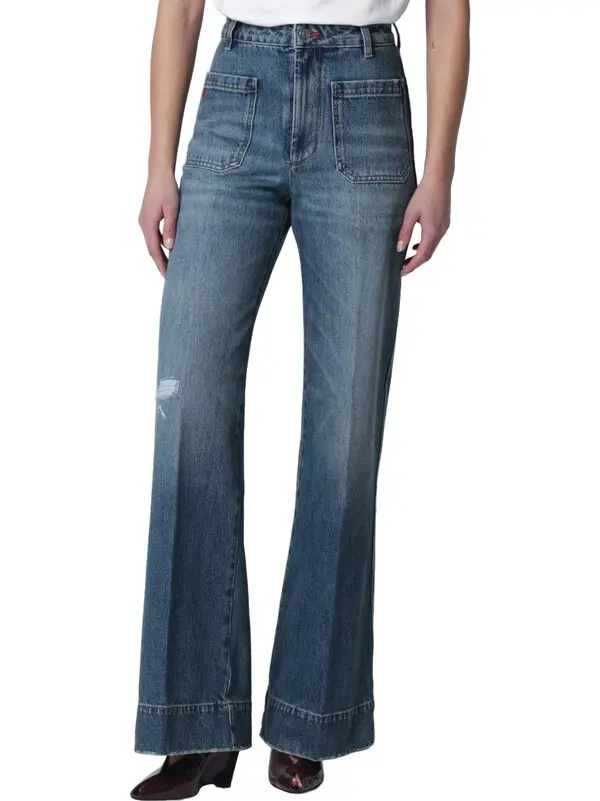 Victoria Beckham Alina Wide-leg Jeans - Blue