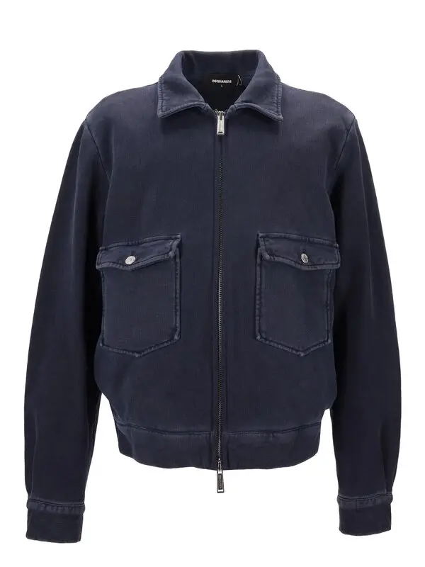 Dsquared2 Zip-up Jacket - Dark Navy