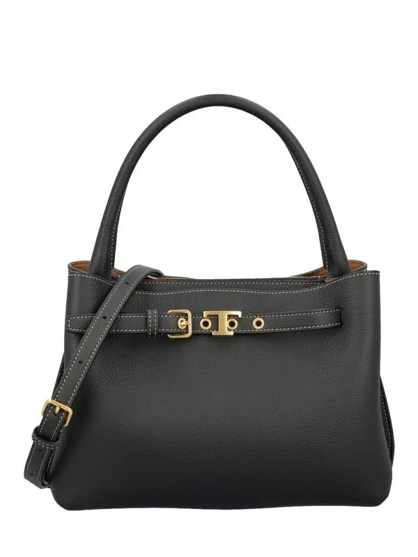 TOD'S Mini Leather Handbag - Black