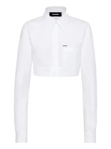 Dsquared2 Cropped Shirt - White
