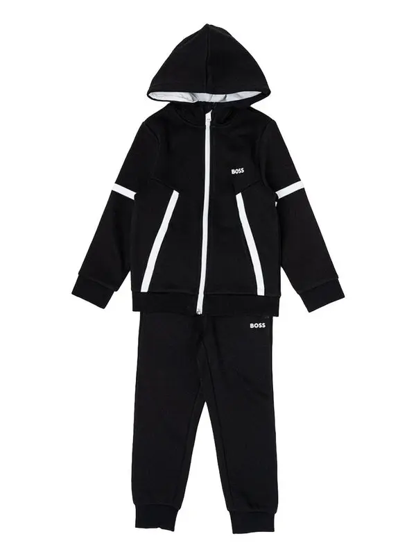 BOSS Full Zip Hoodie And Jogger Set - Black