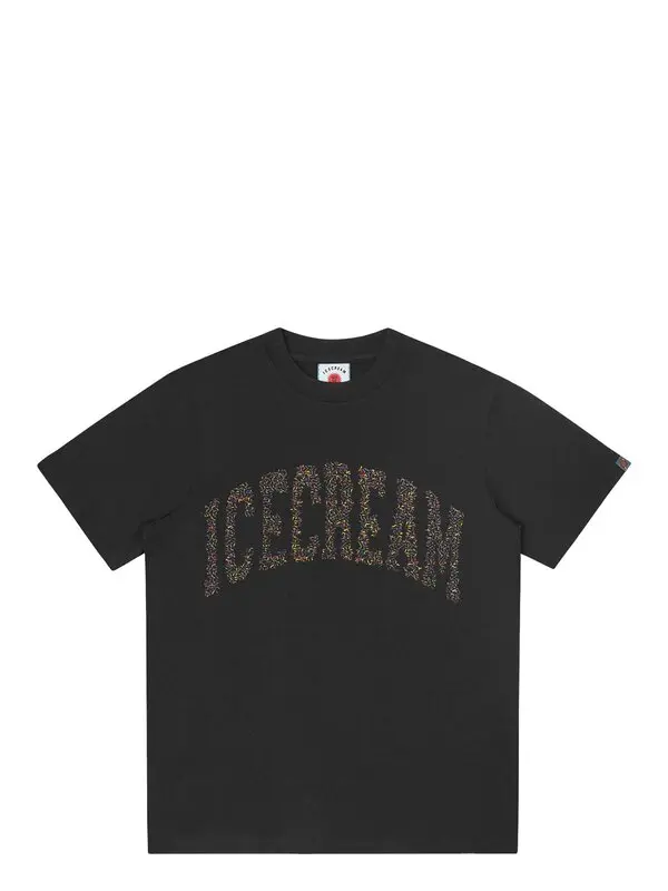 ICECREAM Cotton T Shirt With Logo - Black