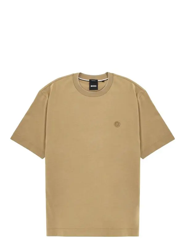 BOSS T Shirt With Logo - Beige